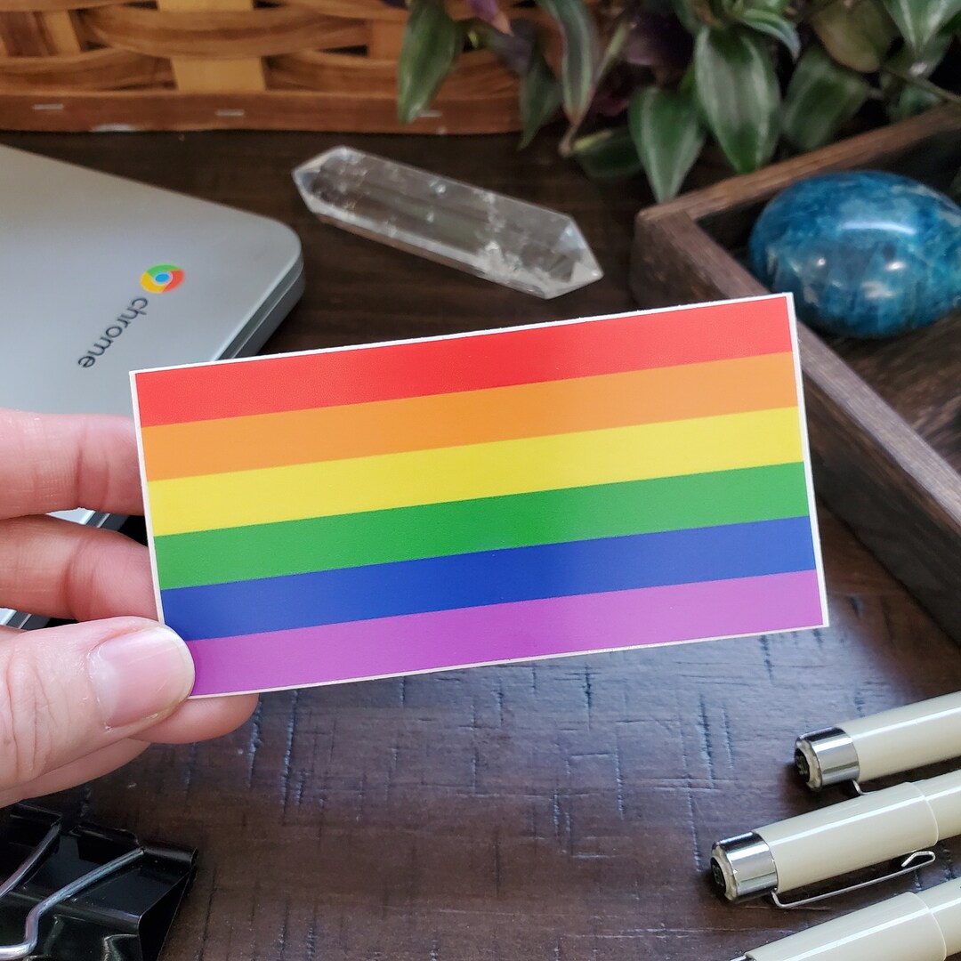 Rainbow Flag Pride Sticker, Celebrate Pride Month, Rainbow Sticker, 4 X ...