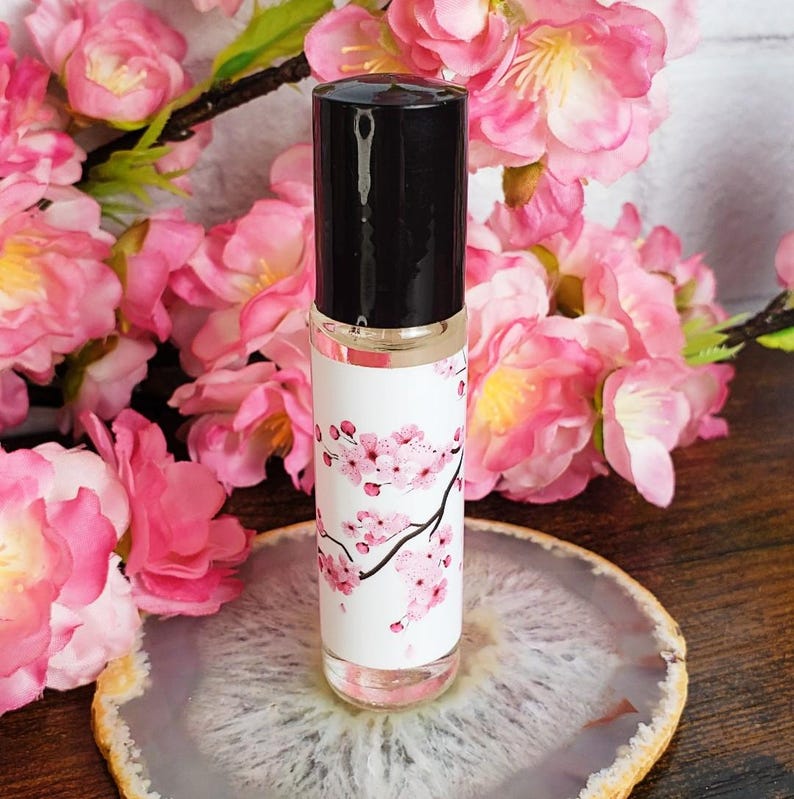 Cherry Blossom Perfume Oil Roll-on, Delicate Sakura Inspired Japanese ...