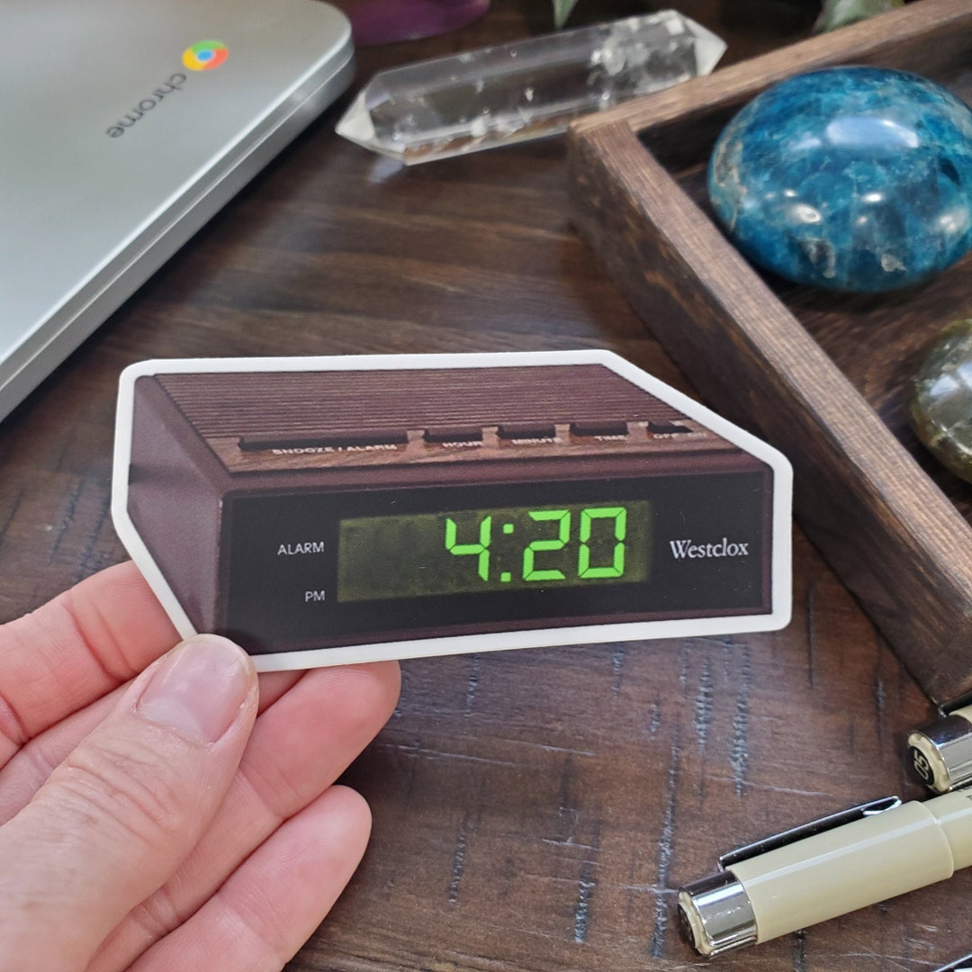It's 420 Clock Sticker, Hemp and Smoker Culture Sticker, Stoner Sticker ...