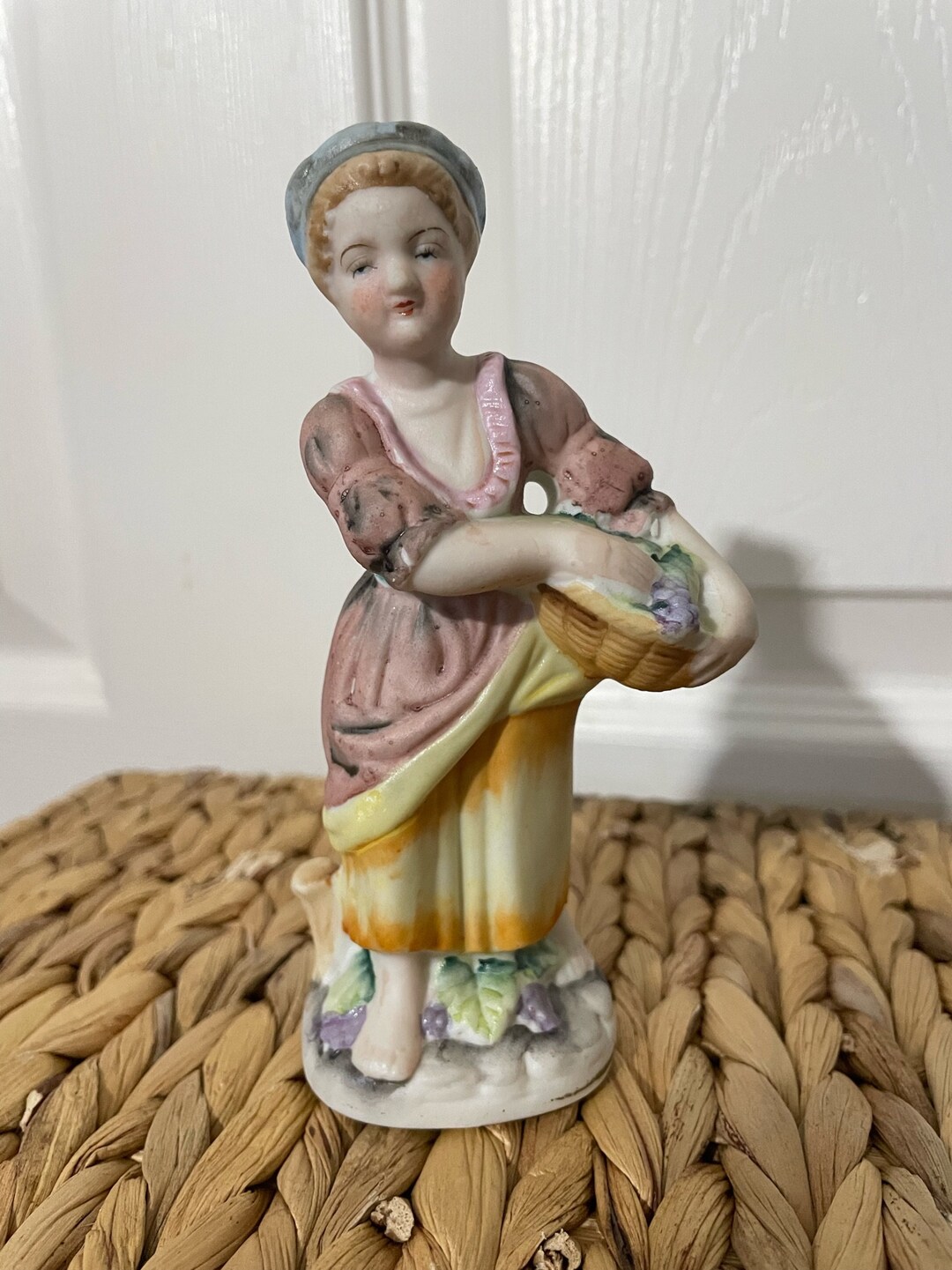VINTAGE Maruri Japanese Porcelain Figurine Peasant Girl Made - Etsy