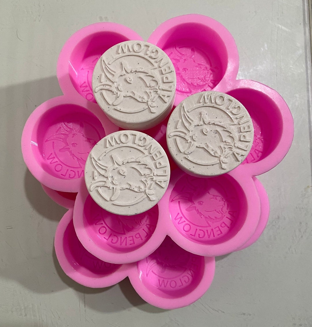 Custom Soap Mold Your Logo or Text 2'' Round Soap Mold Personalized ...