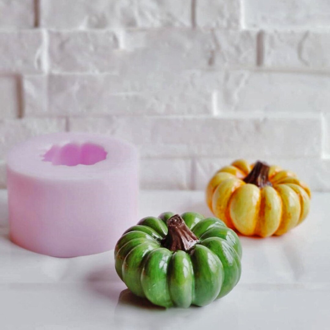 3D Pumpkin Silicone Mold Halloween Model No.3 Candle Mold Soap Mold ...