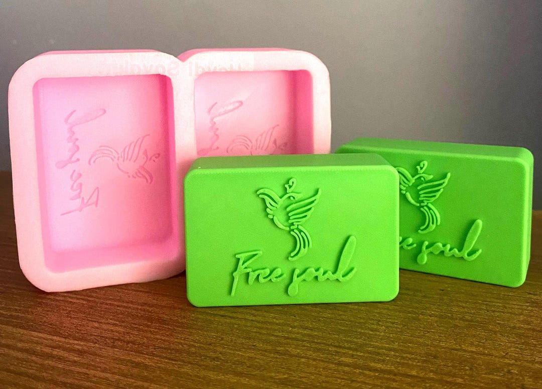 Custom Soap Mold Candle Mold Your Logo or Text or Name 3 in X 2 in ...