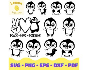 Penguin Clipart - Etsy