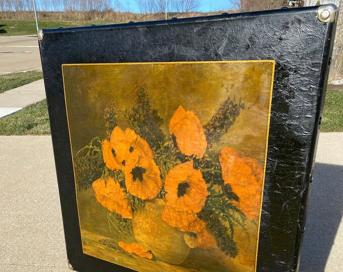 Antique Folding Card Table Made by National With Lithograph by Max ...