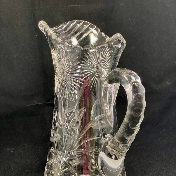 Heavy Glass Pitcher - Etsy
