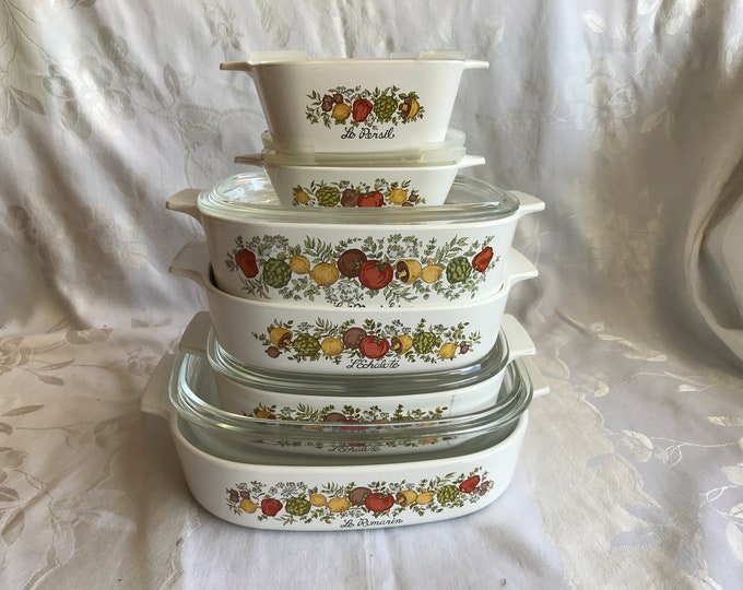 Vintage Rare Corning Ware PYREX French Spice, Spice of Life, 12 Piece ...
