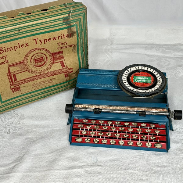 Blue Typewriter - Etsy