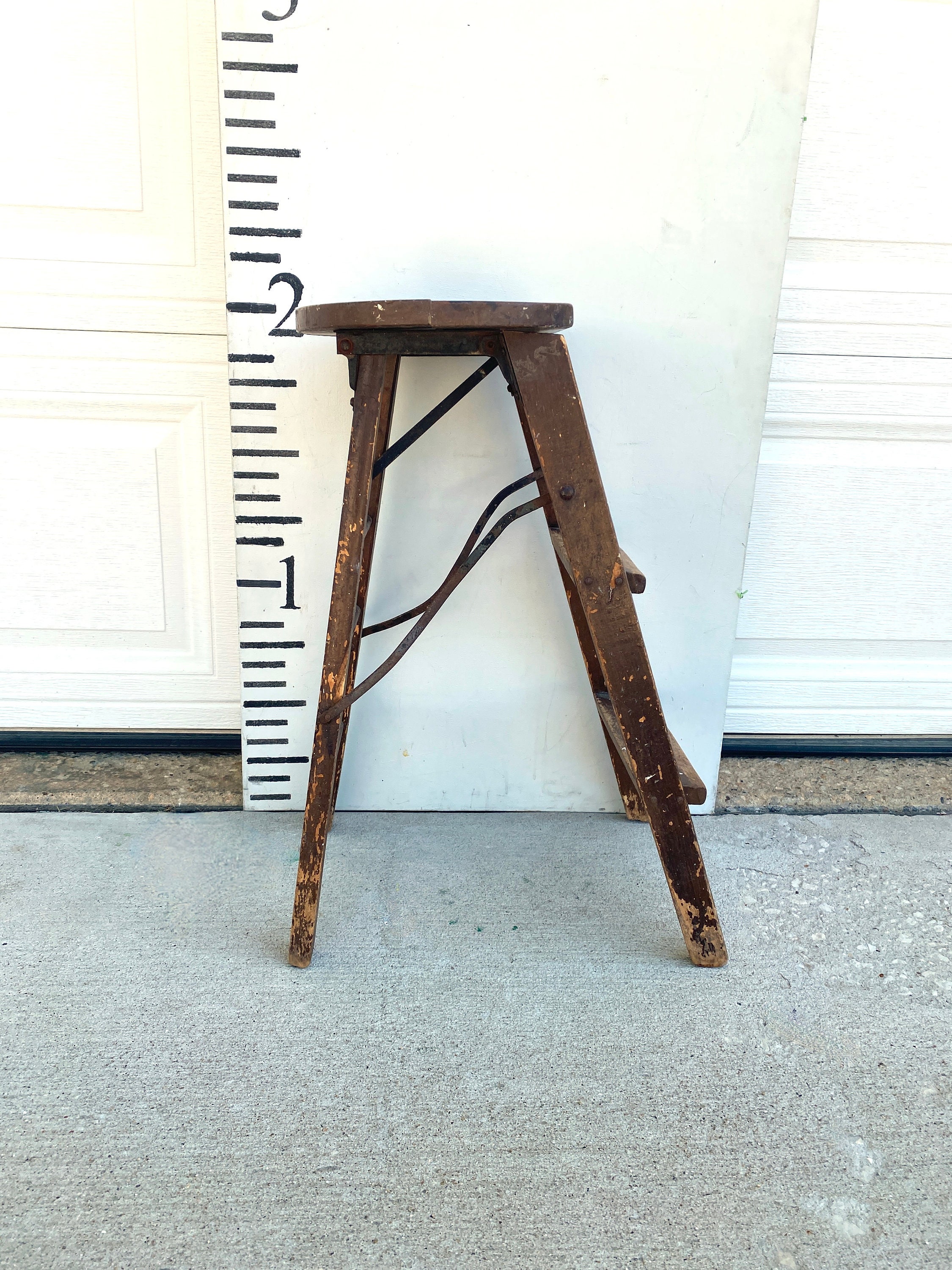 Antique Wooden Two-step Ladder Circa 1940's - Etsy