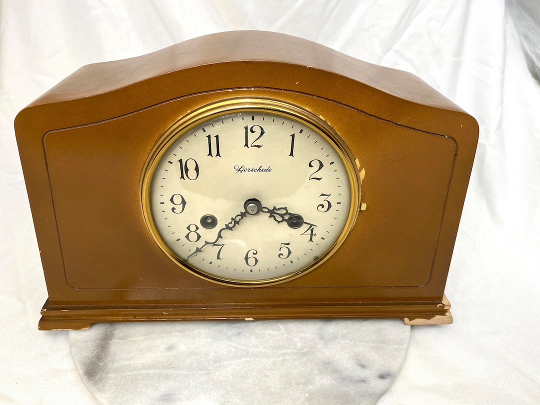 Herschede Mahogany Mantel Clock: Hour Strike, Key Included - Etsy