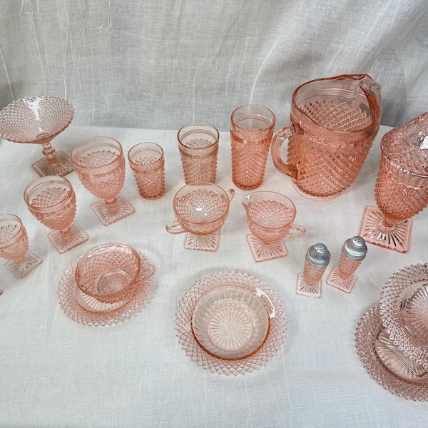 Pink Glassware - Etsy