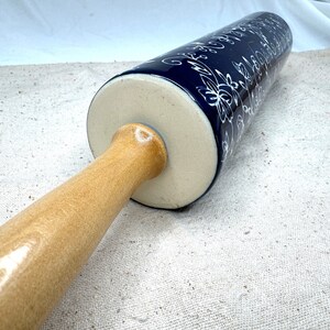 Vintage Rolling Pin Floral Lace Blue by Temp-tations - Etsy