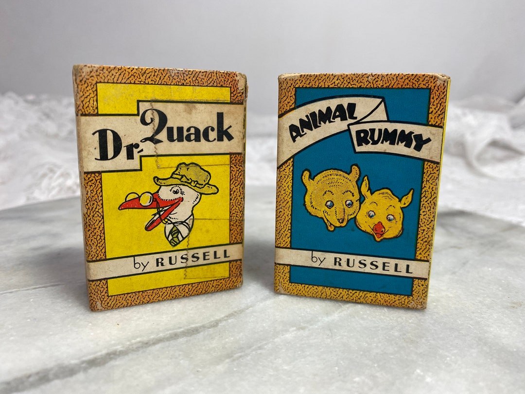 1930s Russell Miniature Card Games: Animal Rummy & Dr Quack - Etsy