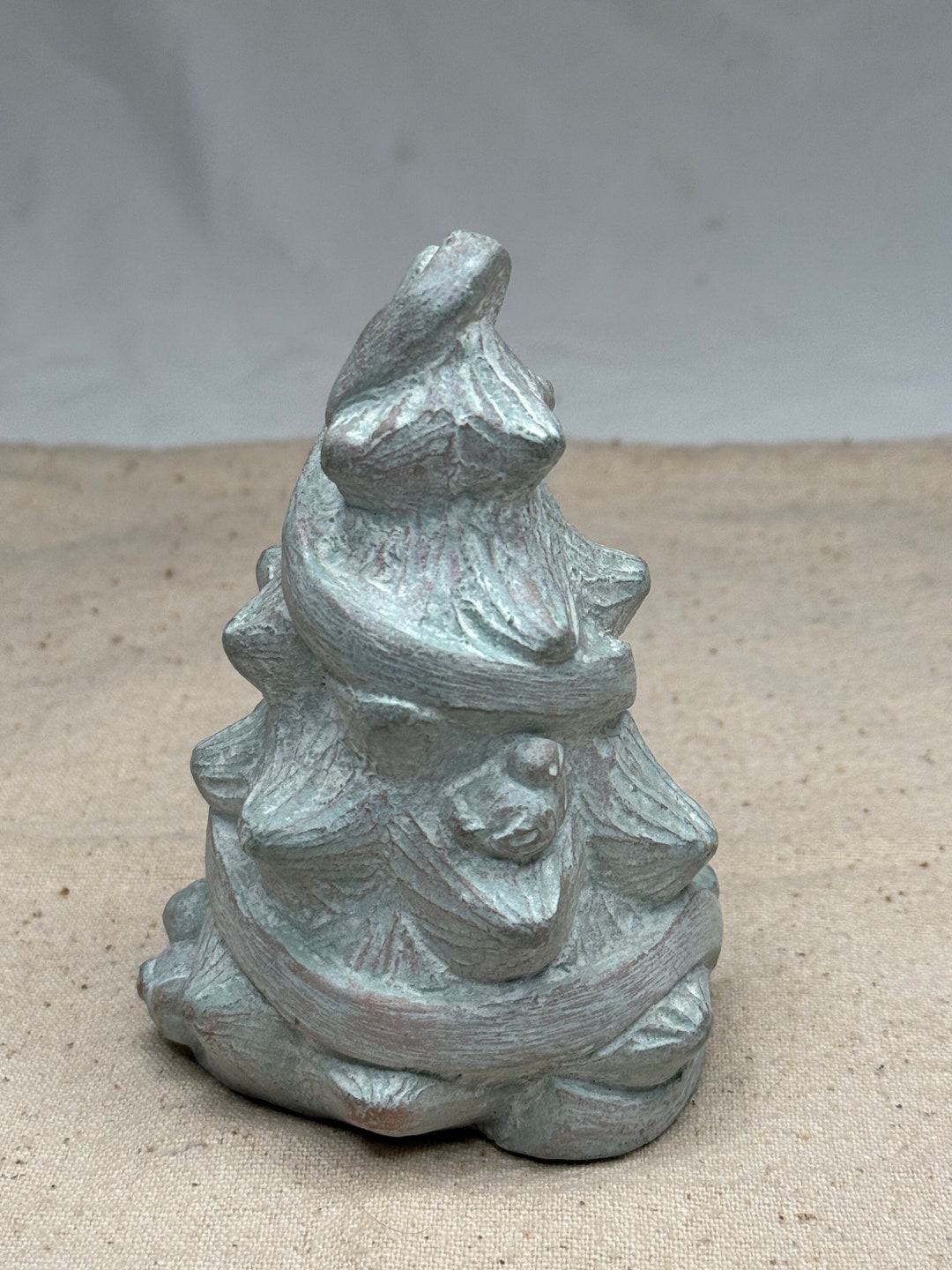 Isabel Bloom Christmas Tree Concrete Sculpture 5" Signed 1996, Season ...