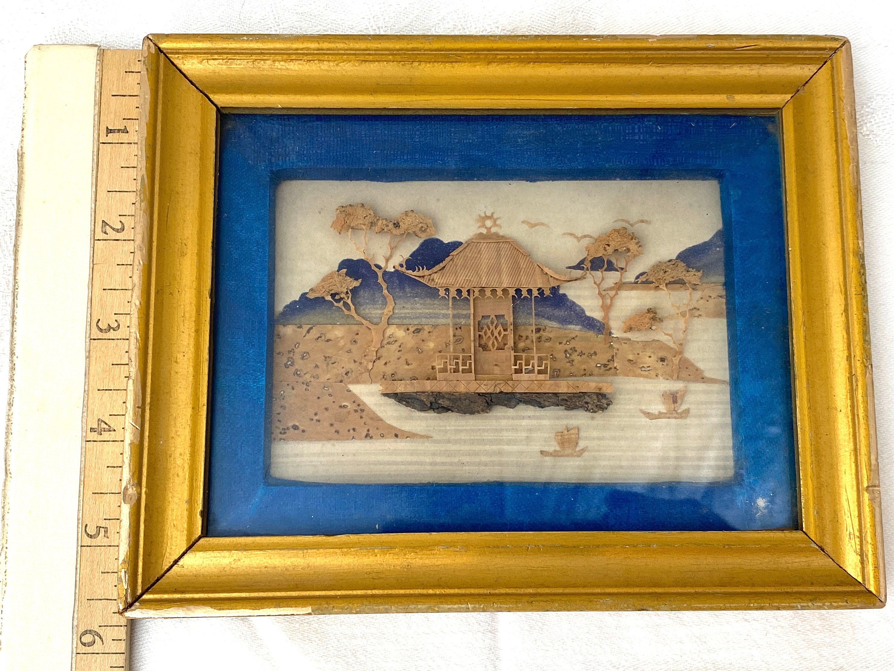 Vintage Chinese Cork Diorama Carved Cork Landscape - Etsy