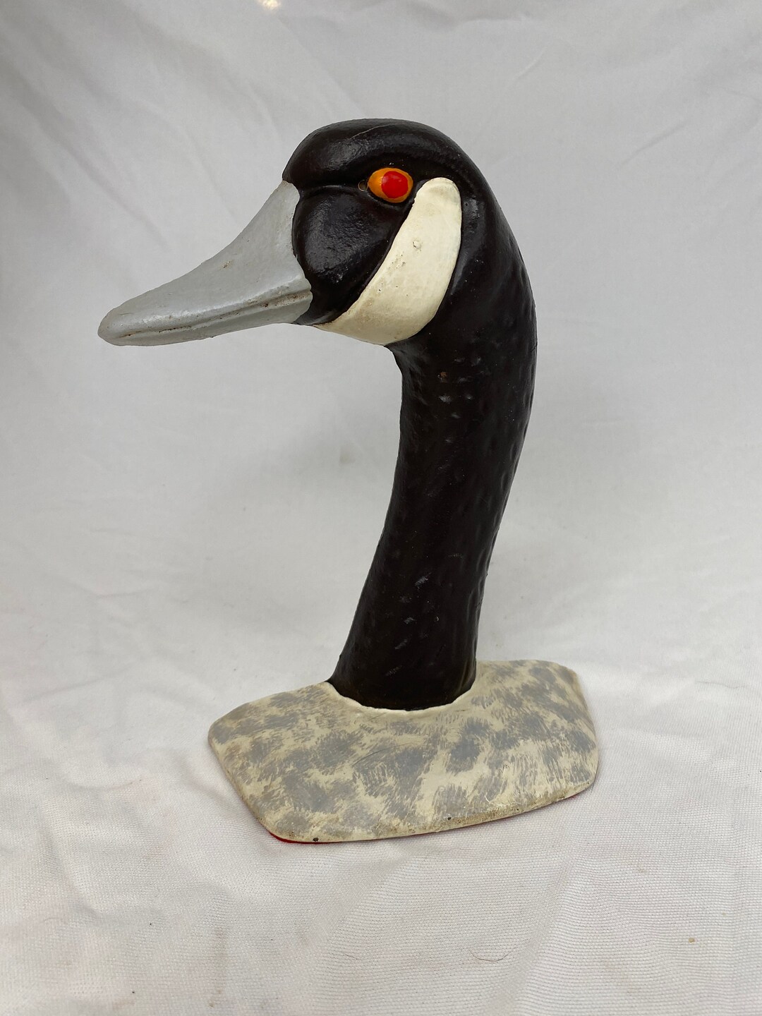 RARE Vintage Painted Cast Iron Goose Head Doorstop - Etsy