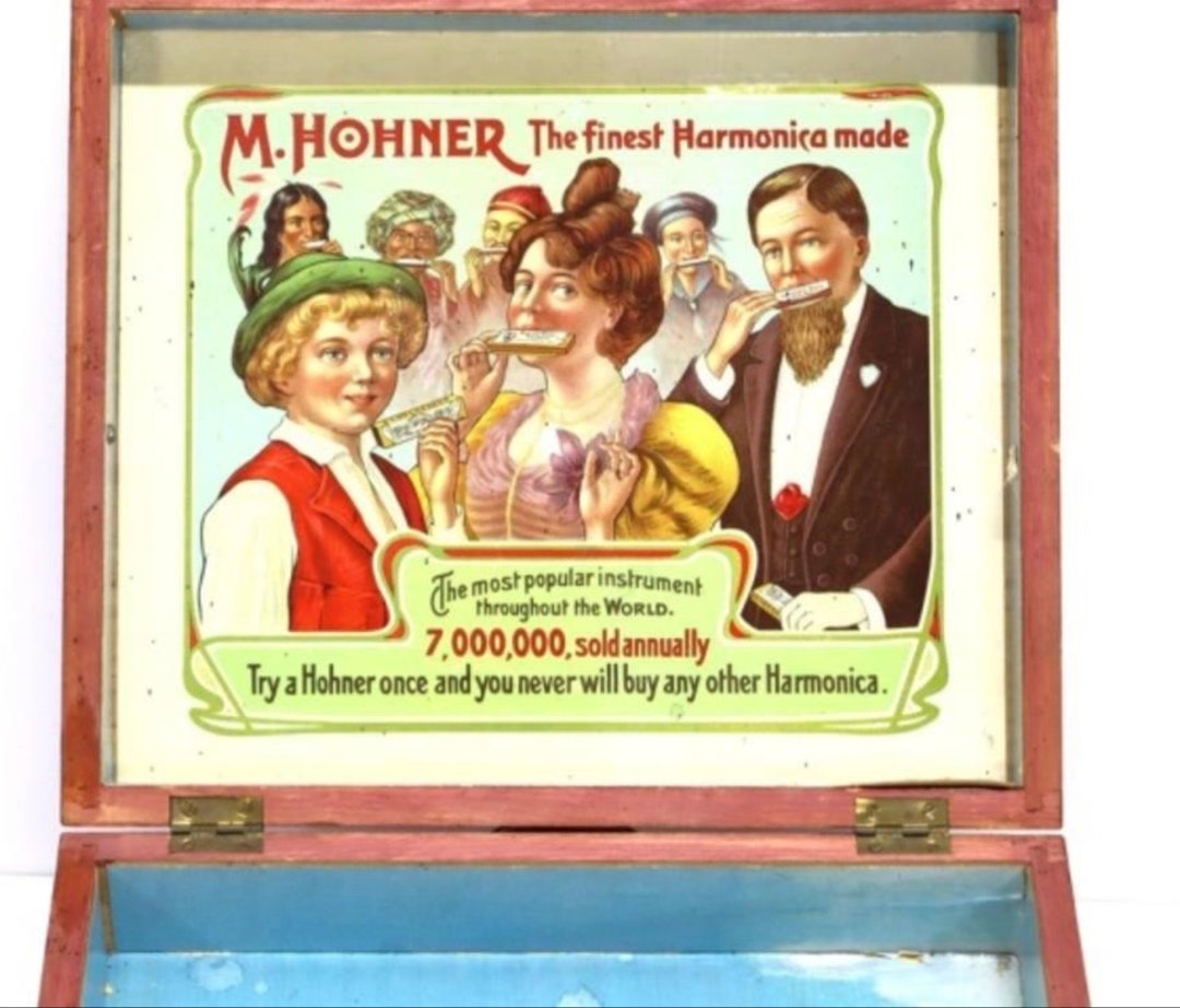 Antique M. Hohner's World Renowned Harmonicas Display - Etsy