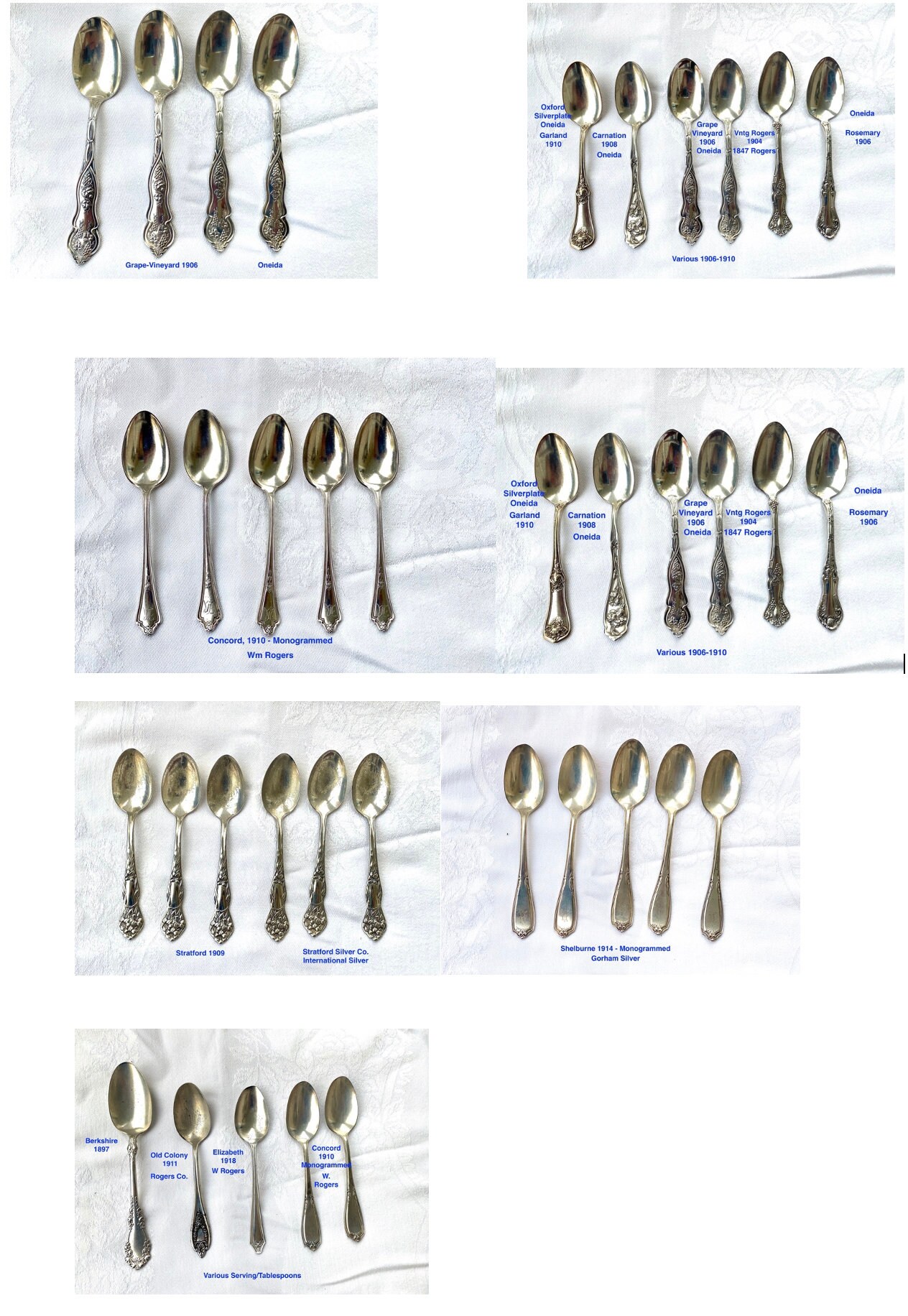 Antique Silverplate Spoons 1897-1918, Project Silverplate, Silver Plate ...