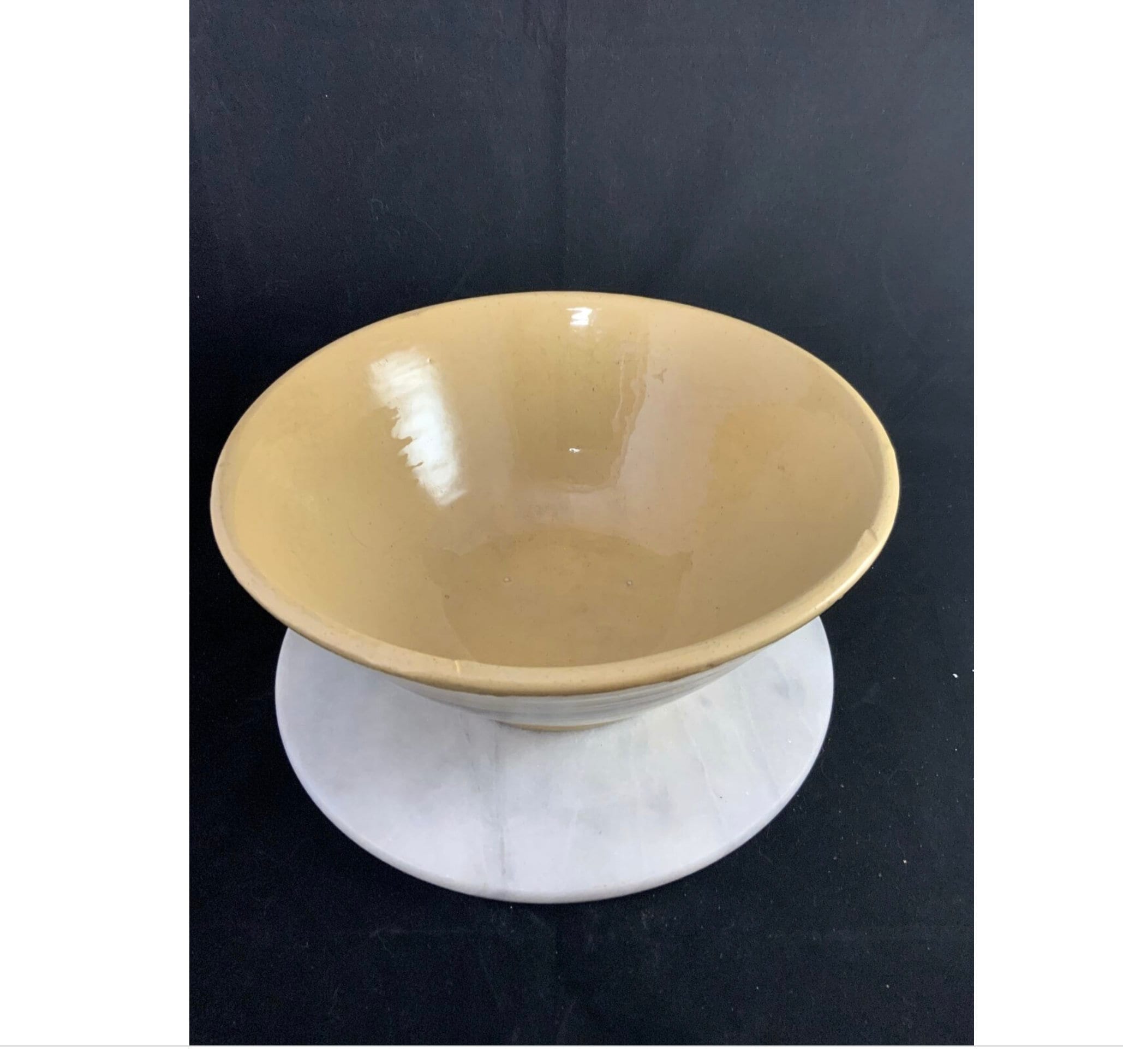 Antique, Very Rare 12” Hull Yellow Ware Pottery With 5 Brown Bands ...