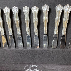 55 Piece Set, National Double Tested Silverplate, Queen Elizabeth ...