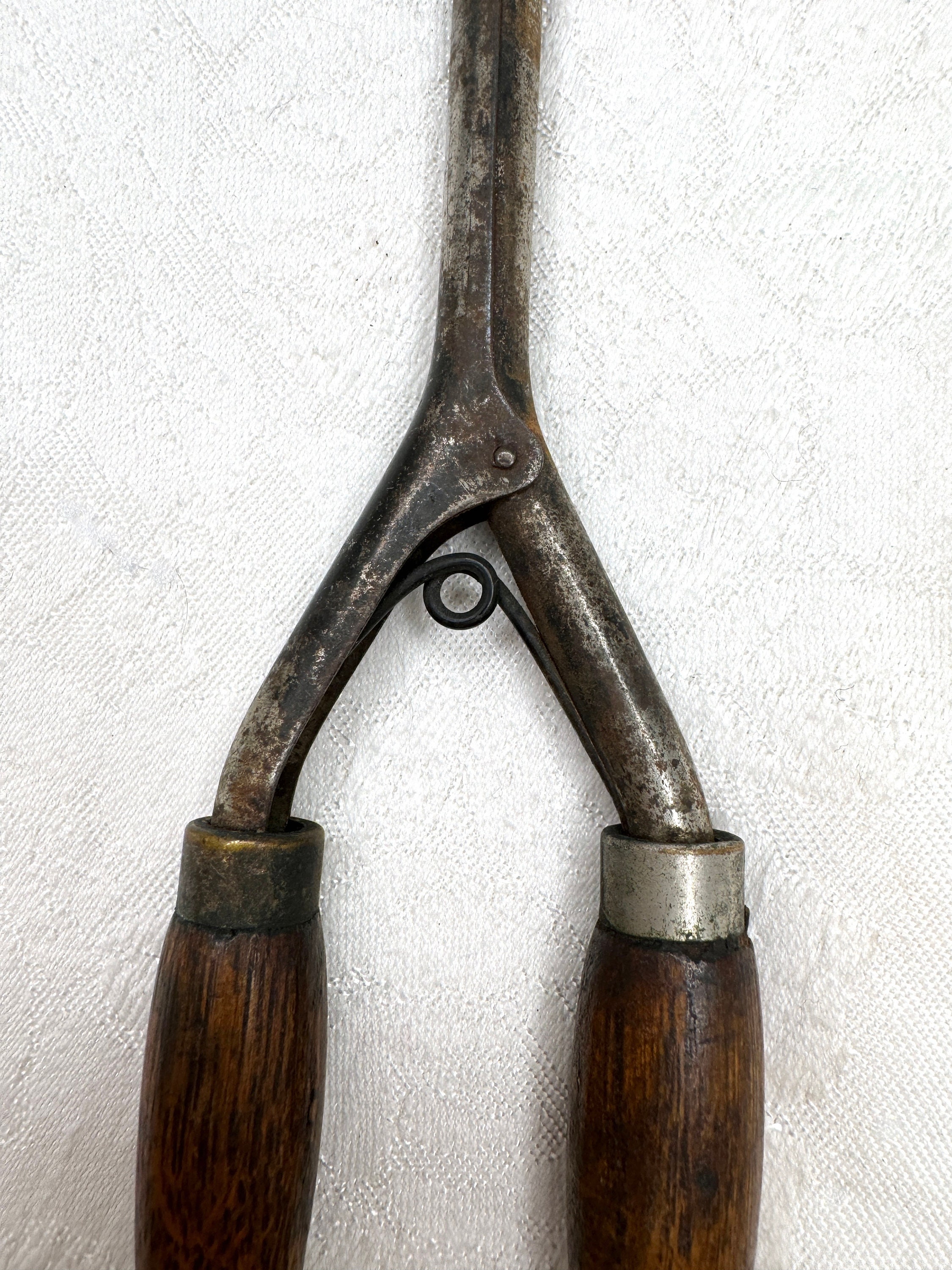 Antique Hair Curling Iron Set: Princess Hair Tongs, Wooden Handle - Etsy