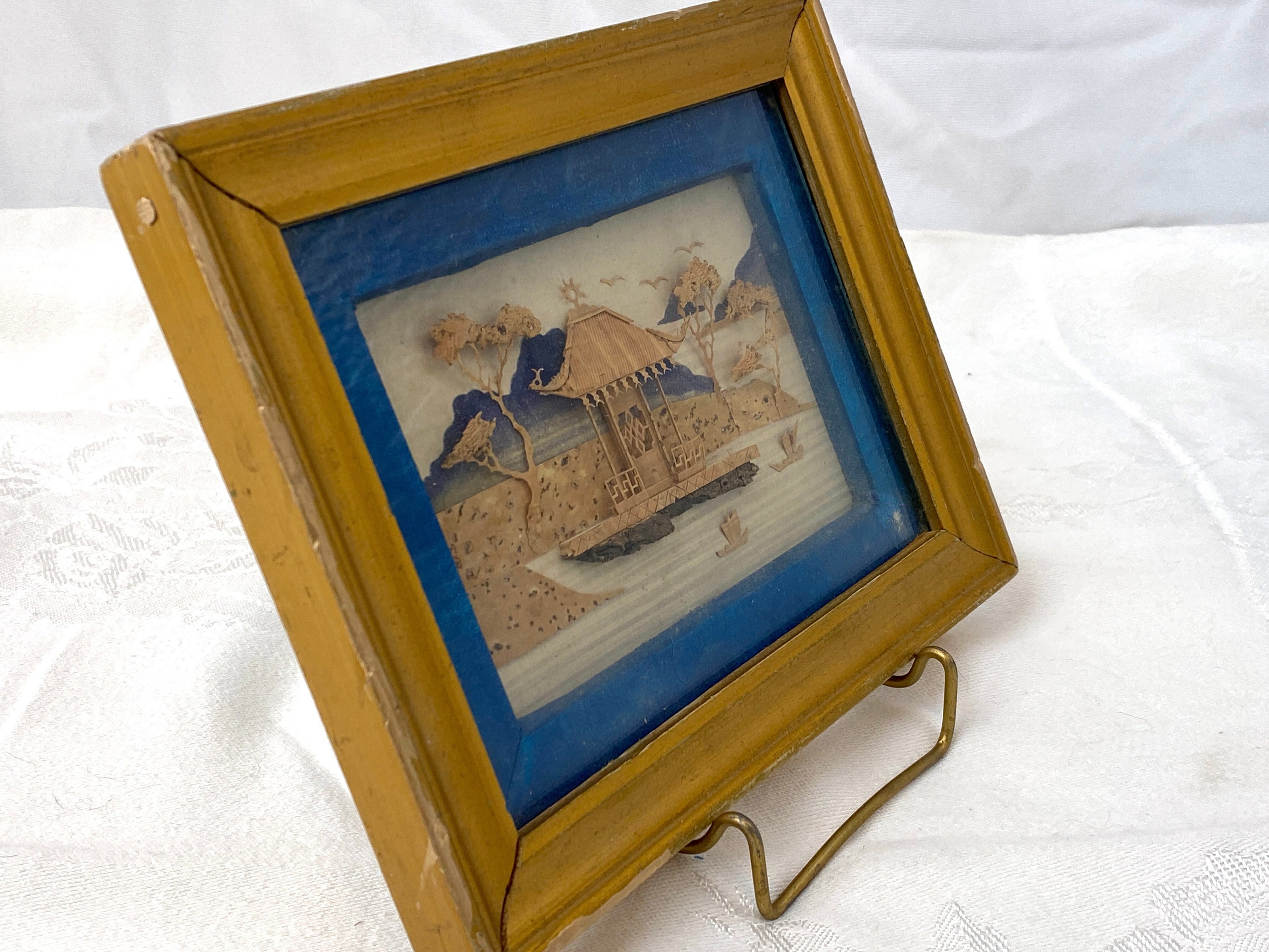 Vintage Chinese Cork Diorama Carved Cork Landscape - Etsy