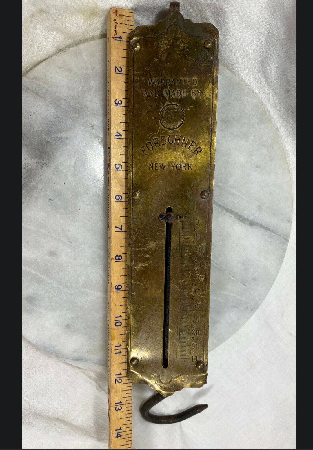 Antique Forschner Approved Type 34 Serial 1 New York 100 Pound Hanging ...