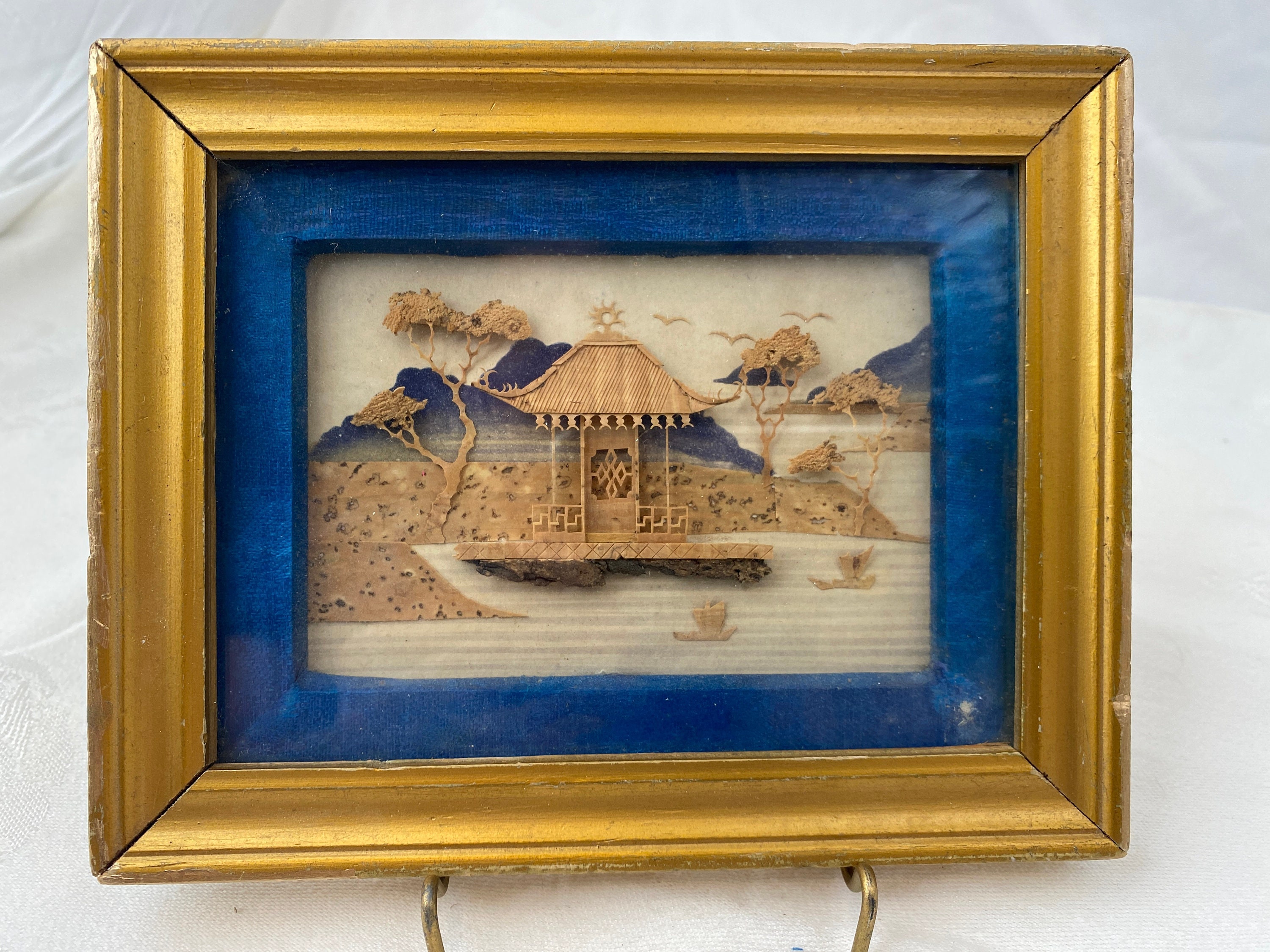 Vintage Chinese Cork Diorama Carved Cork Landscape - Etsy