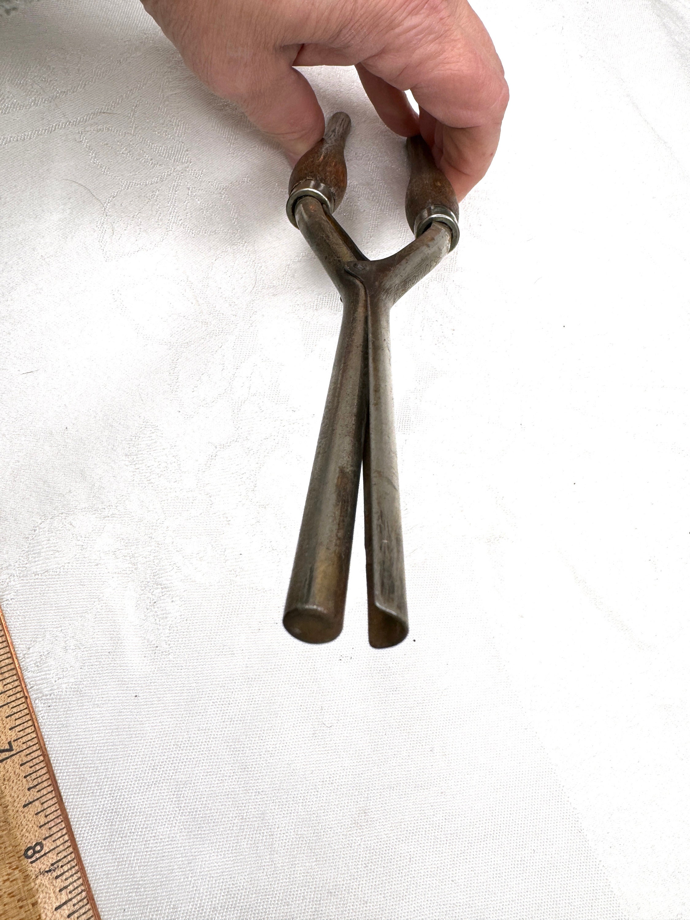 Antique Hair Curling Iron Set: Princess Hair Tongs, Wooden Handle - Etsy