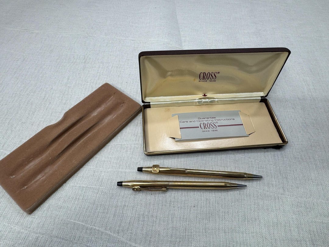 Rare John Deere Gold Cross Pen and Pencil Set in Original Box - Etsy