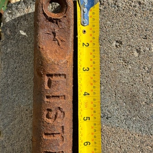 Set of Two, Antique Iron Window Sash Weights, LISTER 6 Lb. Window ...