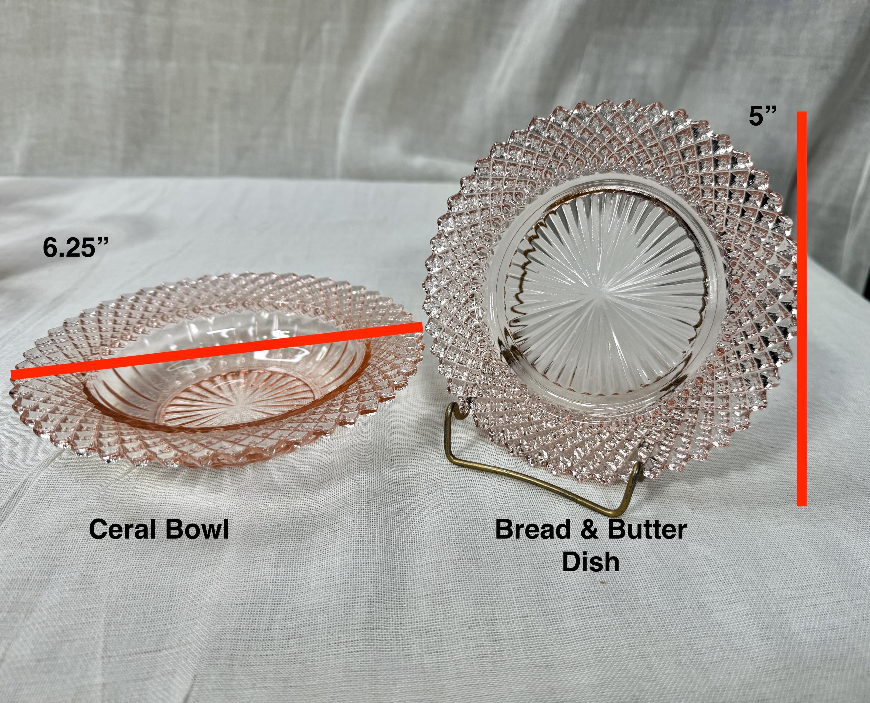 Miss America Pink Depression Glass, Anchor Hocking, Vintage Glassware ...