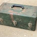 Vintage Rustic Metal Tackle Box With Contents. - Etsy