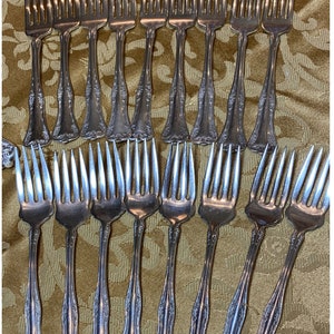 55 Piece Set, National Double Tested Silverplate, Queen Elizabeth ...