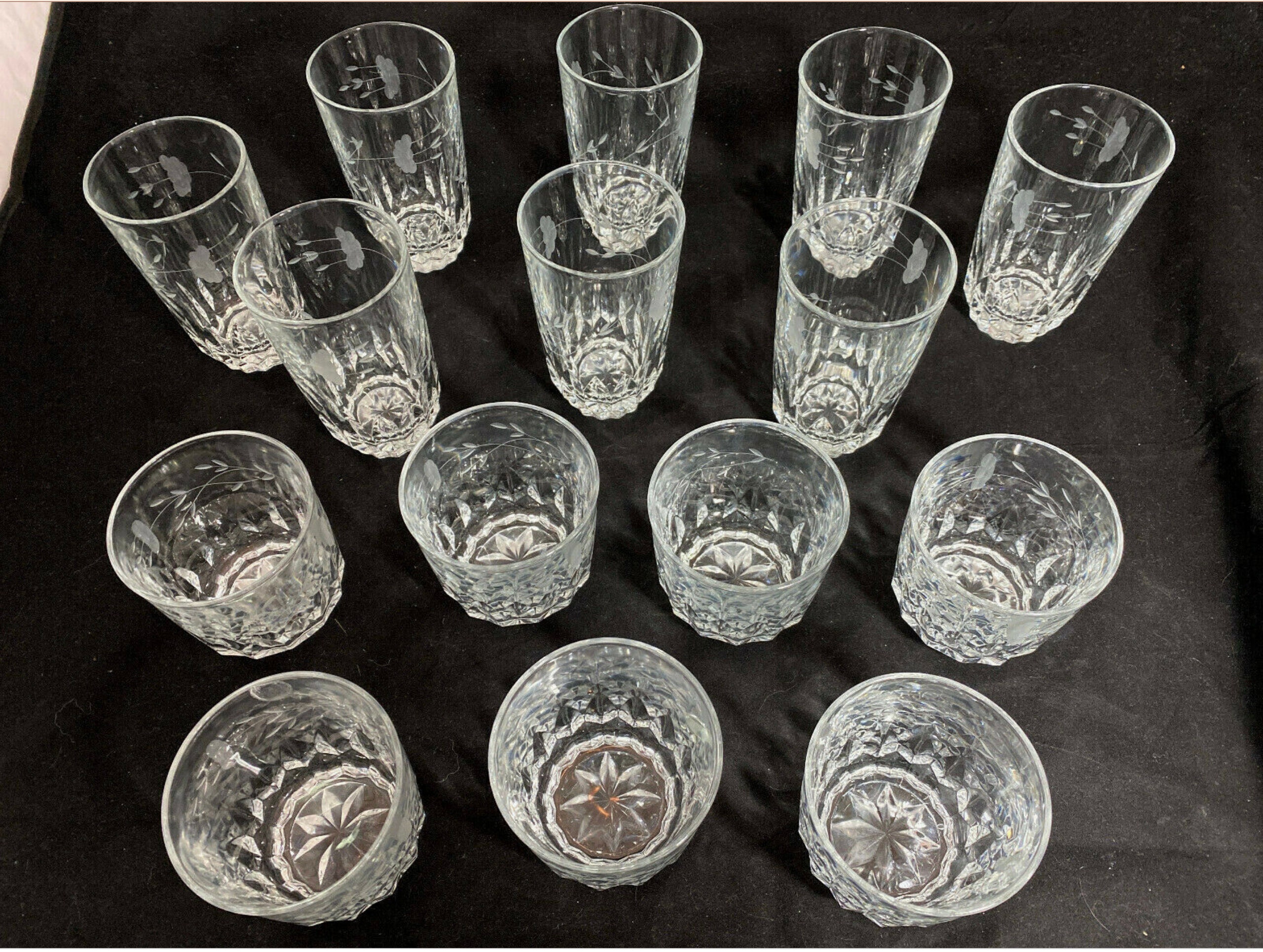 Vintage Princess House Heritage Glasses, Set of 15, Eight Tumblers ...