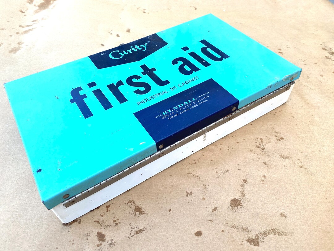 Curity Metal Hanging First Aid Kit School Bus. Kendall Company - Etsy