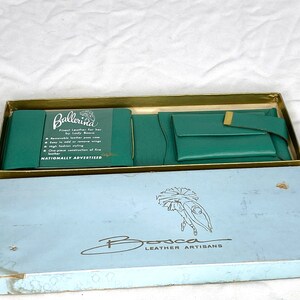 NOS Green Lady Bosca Ballerina Billfold, Green Wallet Popero Cowhide ...