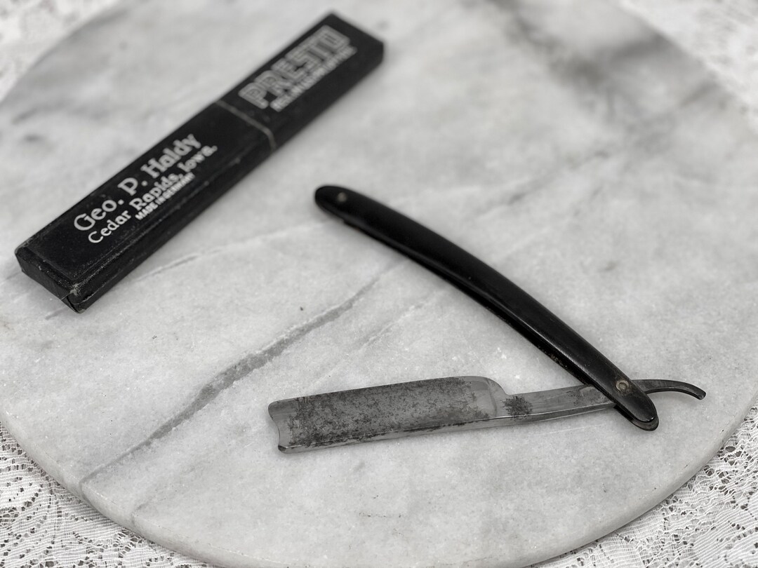 Antique Straight 6/8 Razor, Wostenholm & Sons I*XL Razor, With Geo P ...