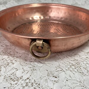 Antique 8 Inch COPPER Colander Strainer, Solid Copper, Wall Mounting ...