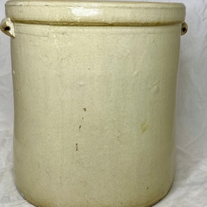 Antique 10 Gallon Western Stoneware Ceramic Crock, Maple Leaf, With ...
