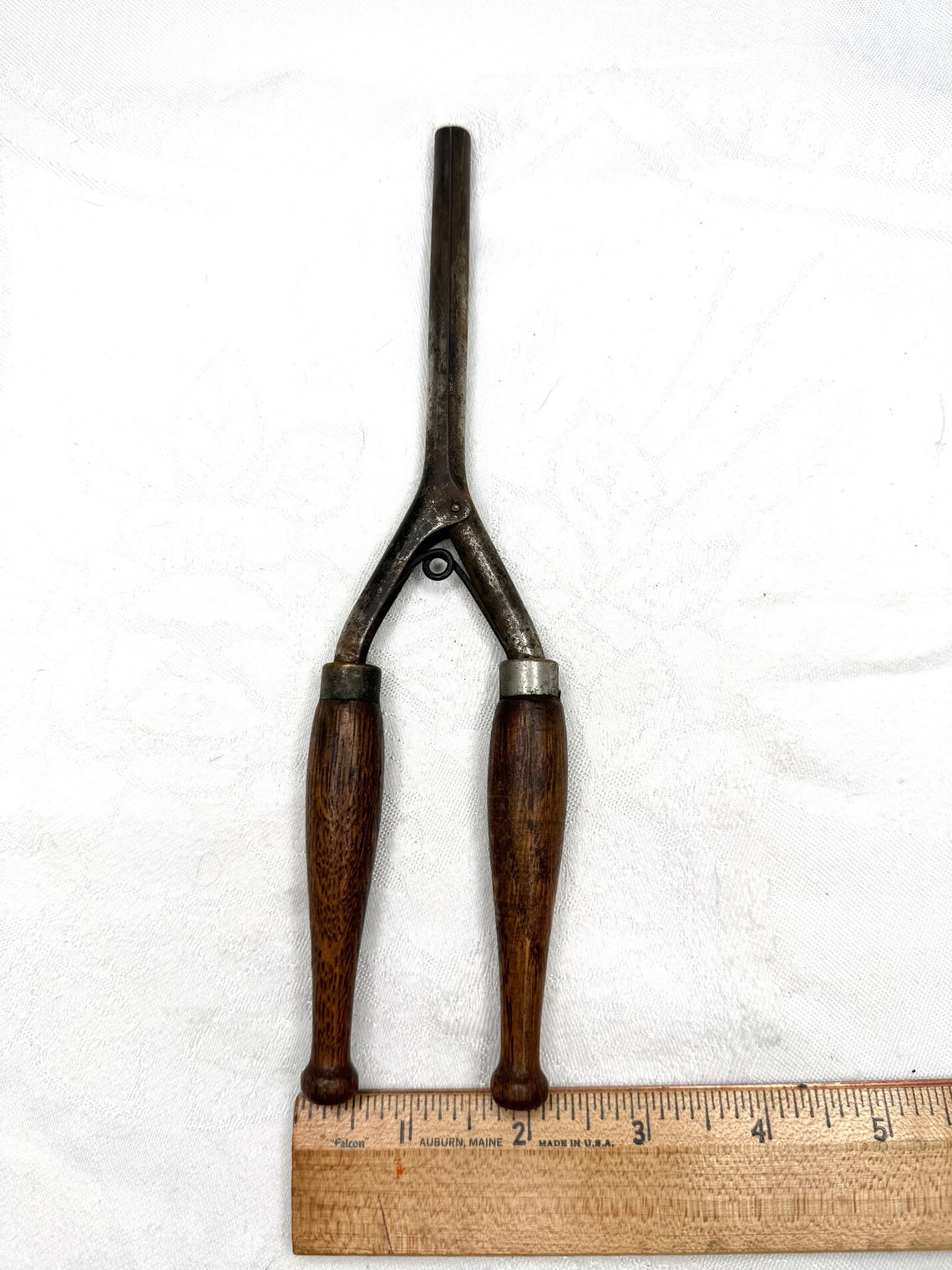 Antique Hair Curling Iron Set: Princess Hair Tongs, Wooden Handle - Etsy