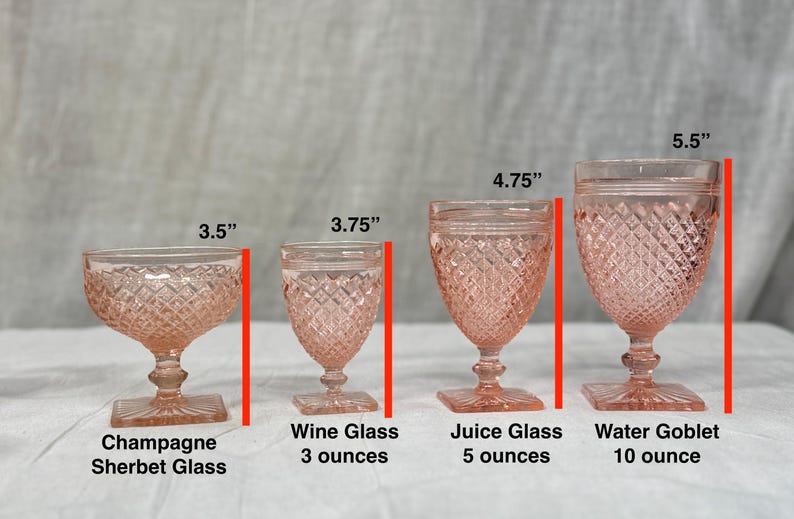 Miss America Pink Depression Glass, Anchor Hocking, Vintage Glassware ...