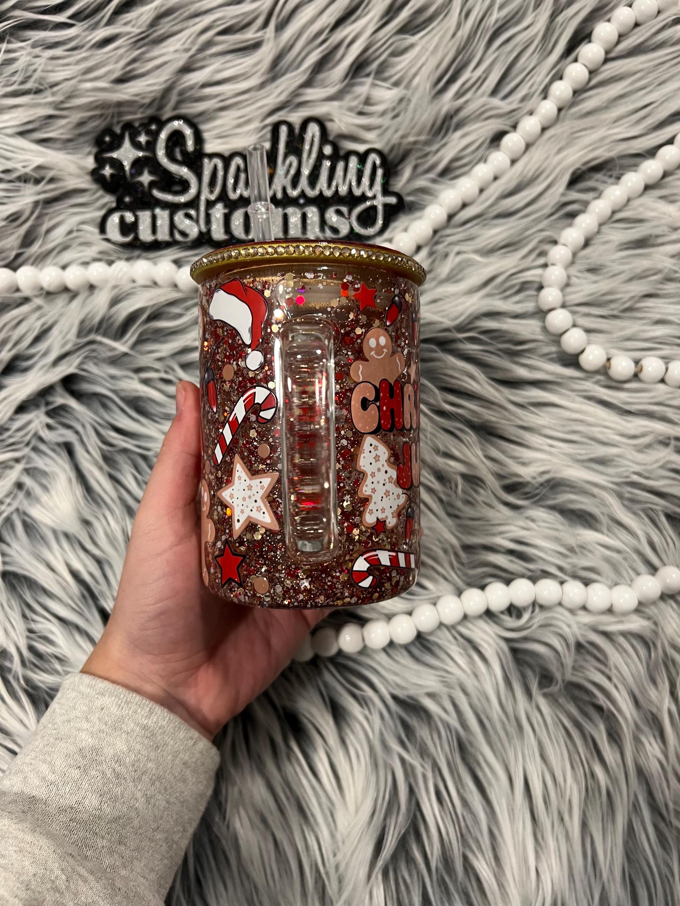 Christmas Junkie, Christmas Cup, Snowglobe Tumbler, Glitter Globe ...