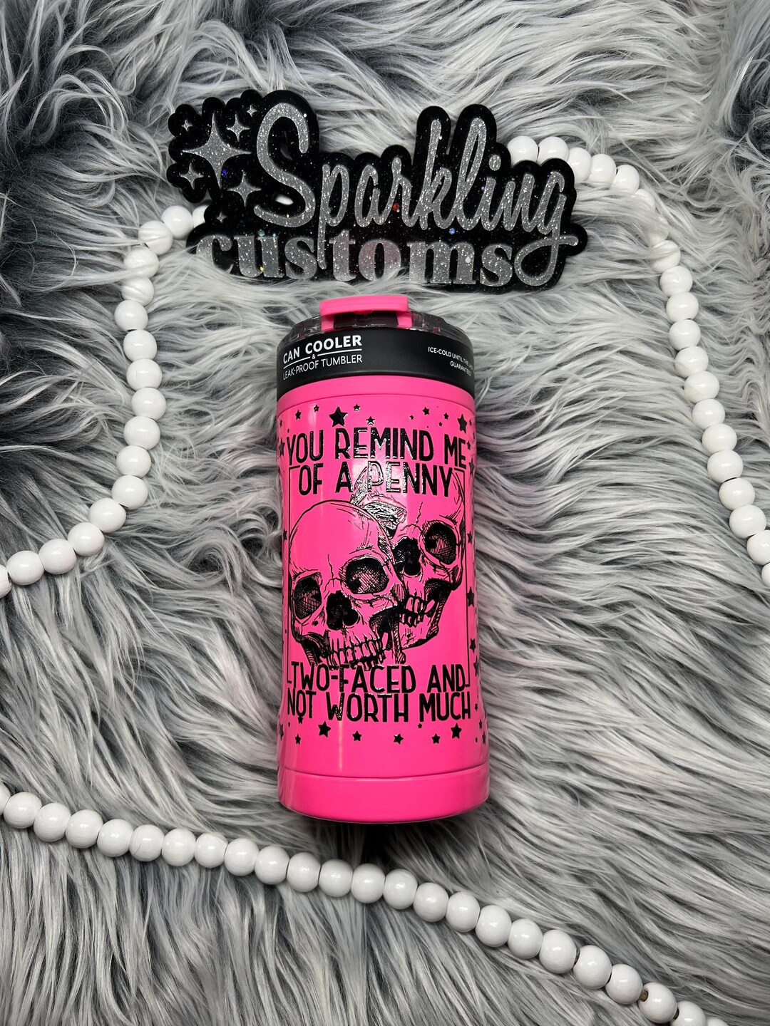 Neon Pink Brumate Hopsulator Trio, Can Holder, 16 Oz Can Coozie, Beer ...