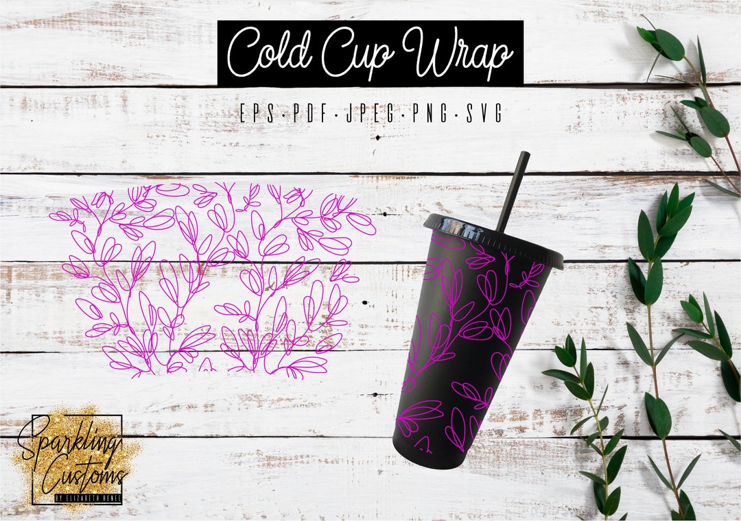 Cold Cup Wrap File, Digital Download, 24 Oz. Cup Wrap, Starbucks Cold ...