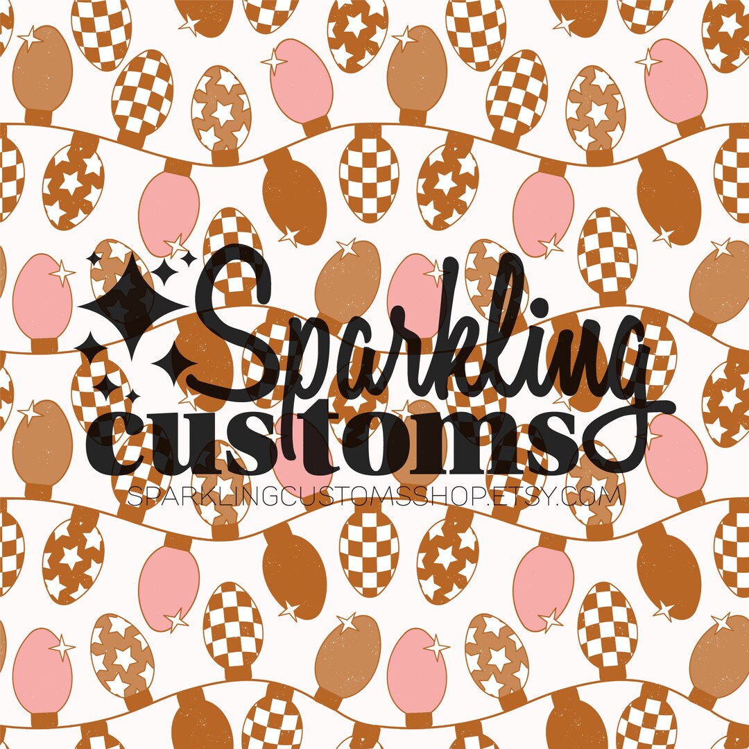 Retro Christmas Lights Pattern Vinyl, Tumbler Craft Vinyl, Adhesive ...