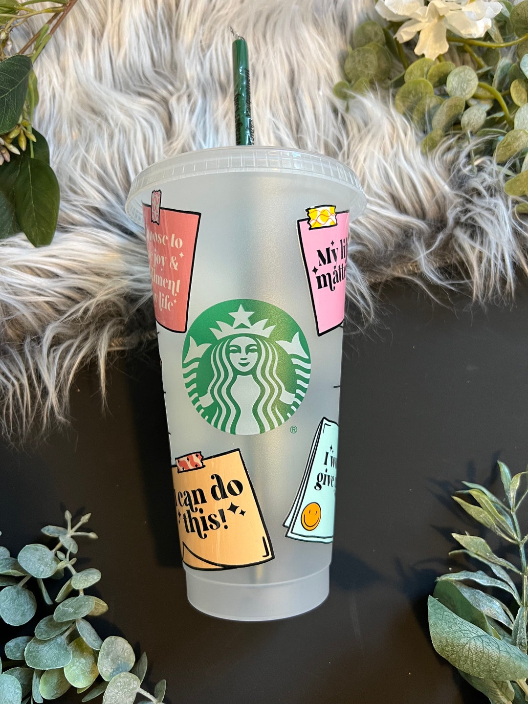 Motivational Cold Cup, Reusable Cold Cup, Trendy Cup, Affirmations Cup ...