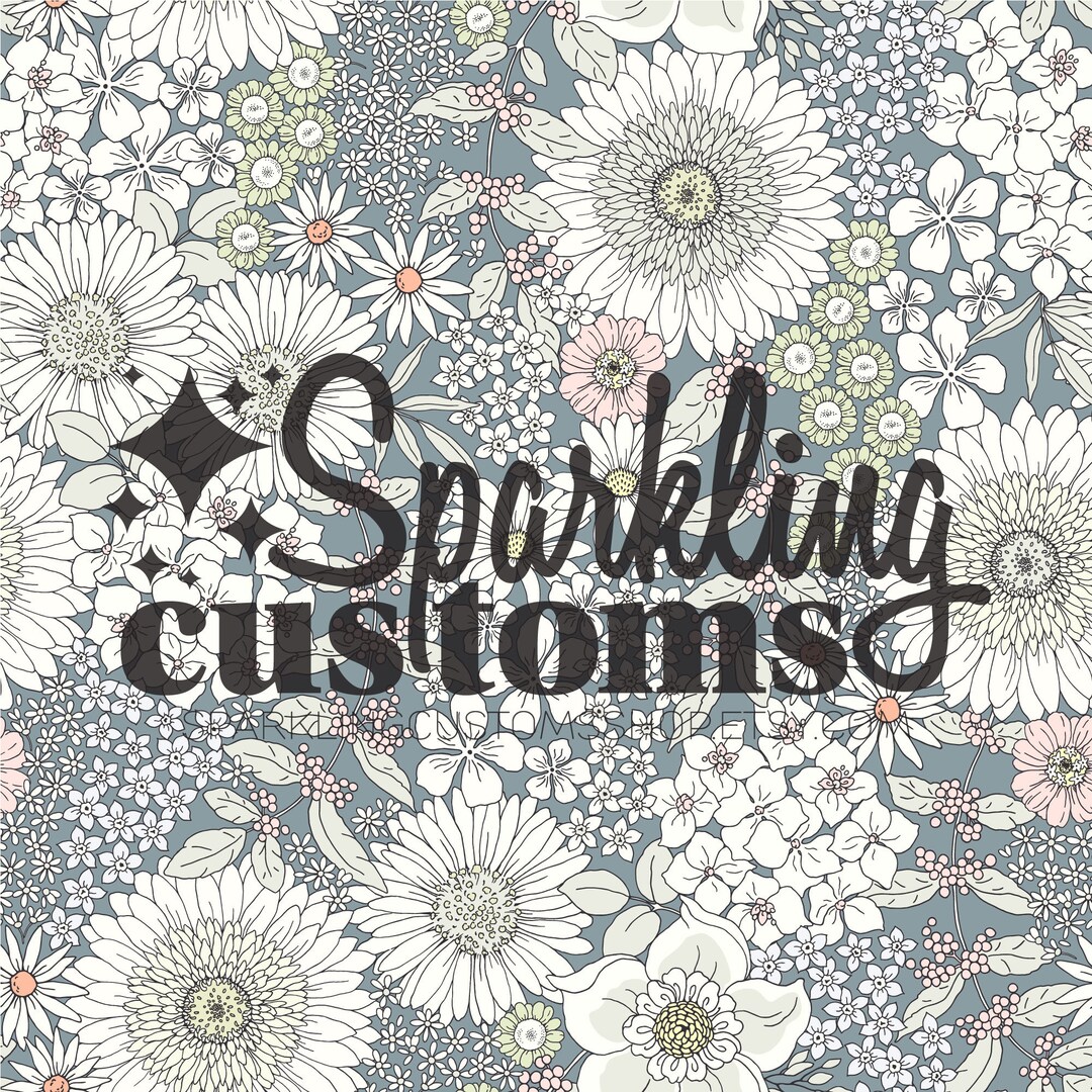 Floral Pattern Vinyl, Tumbler Craft Vinyl, Adhesive Vinyl, Patterned ...
