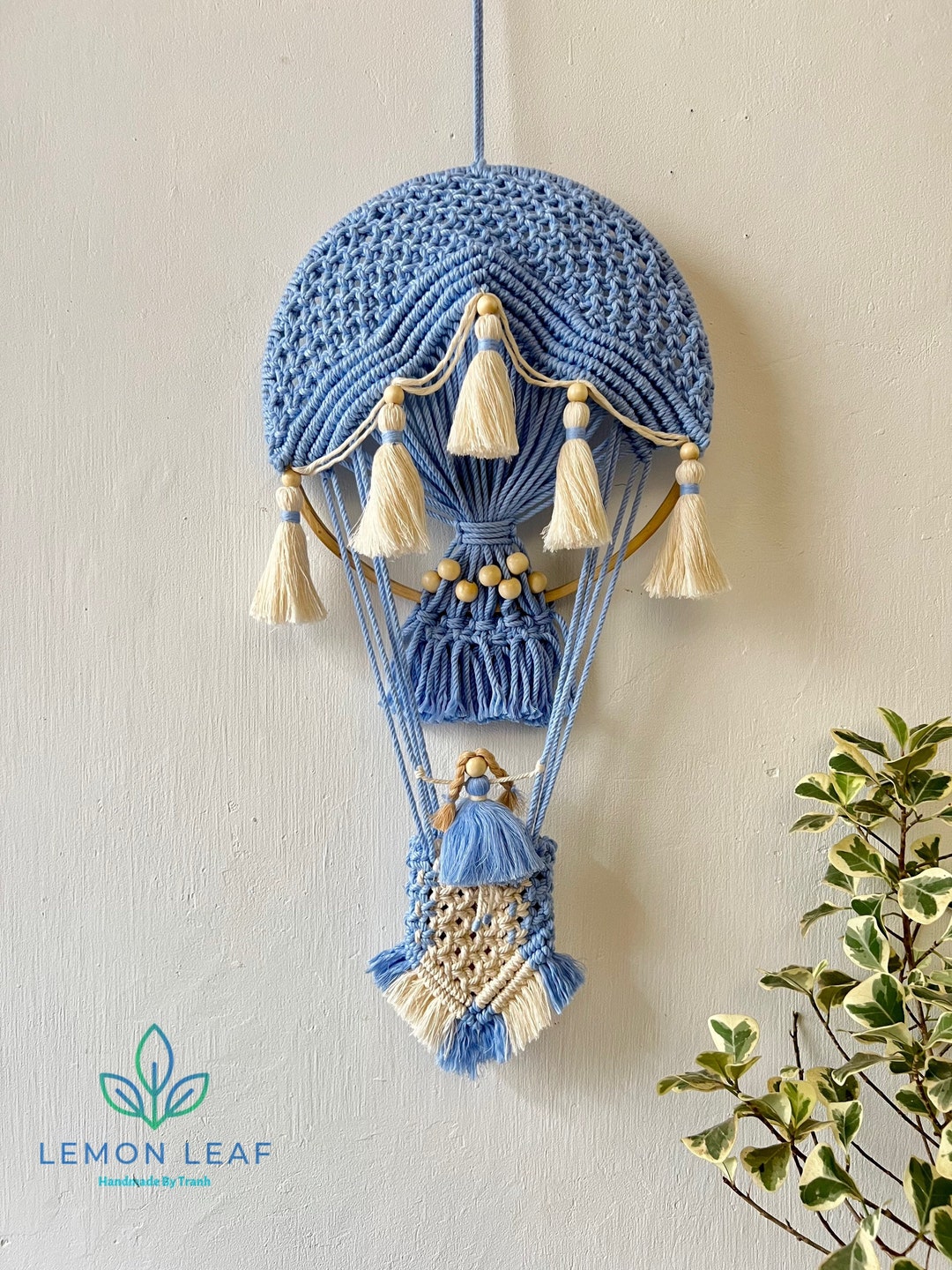 Macrame Hot Air Balloon for Bedroom Decoration, Custom Macrame Hot Air ...