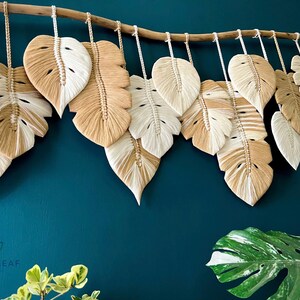 Large Monstera Leaf Macrame Wall Hanging: Boho Wall Art - Etsy